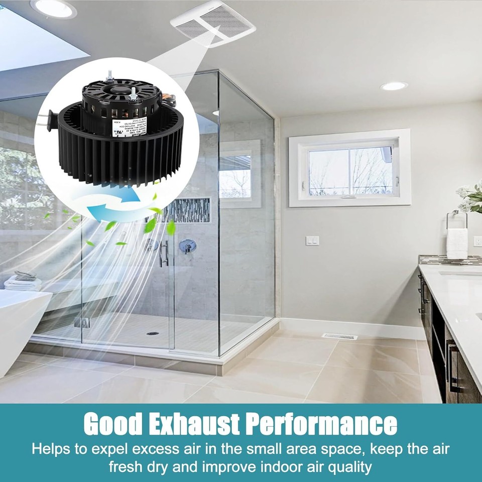 For Broan Nutone Bathroom Vent S97015157 Motor & 99020276 Blower Wheel ...