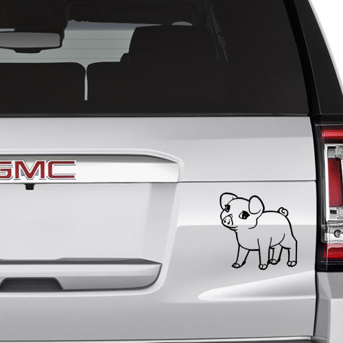 Cute Pig Decal Sticker for Auto Car Window Bumper Wall Door Decor ...