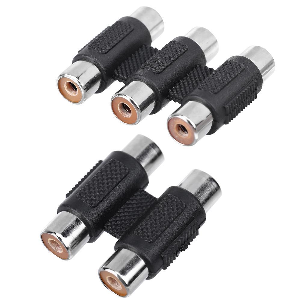 LF# RCA Female to RCA Female Connector AV Cable Plug Jack Adapter*3(2 ...