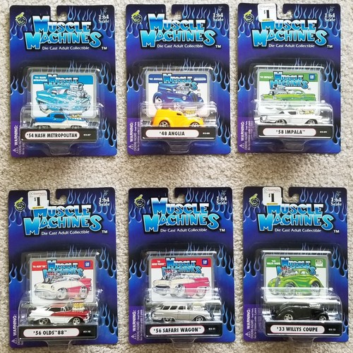 Muscle Machines Nash Anglia Impala Olds 88 Safari Willys 2003 B 6 Cars ...