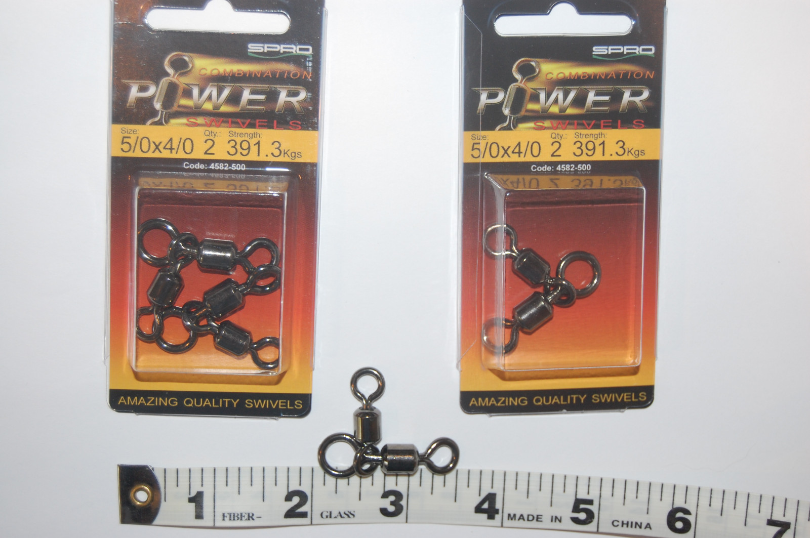 2 packs spro combination power swivels 5/0x4/0 391.3kgs (862lb) 4582 ...