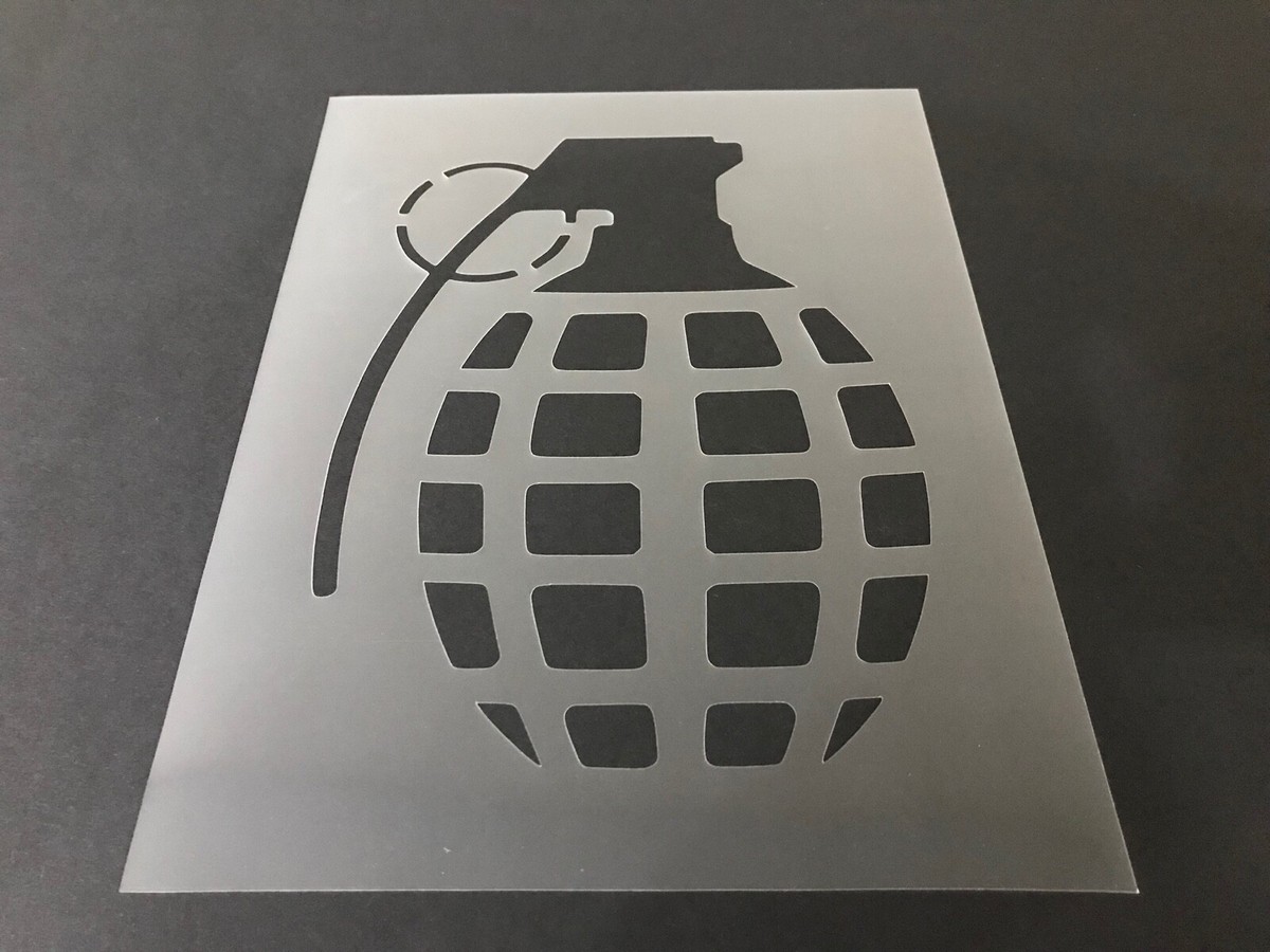 Grenade Stencils Printables Cartoon Bomb Pattern. Use The Printable