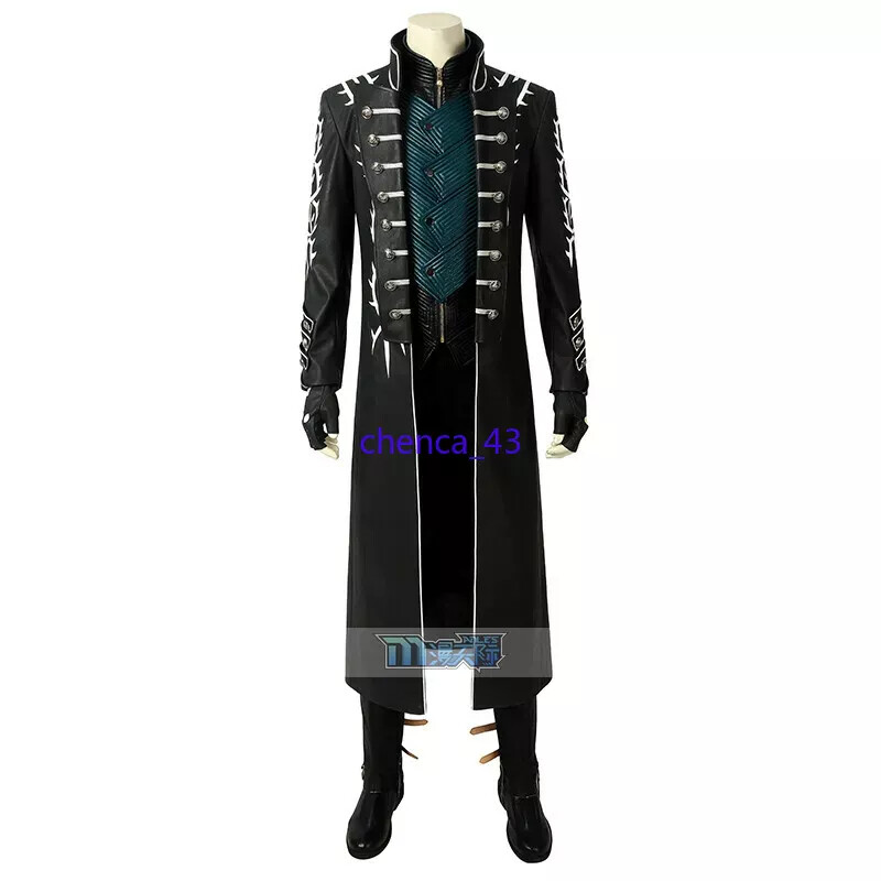 Devil May Cry 5 Vergil Windbreaker Vest Pants Gloves Suit Cosplay ...