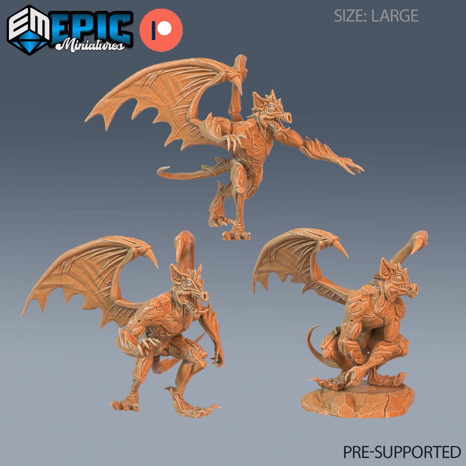 Gargoyle Dungeons and Dragons Miniature D&D, Epic Miniatures Fantasy ...