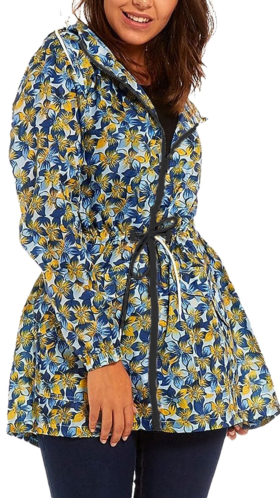 Showerproof Rain Mac Freedom Flower Festival Jacket Kagool Womens ...