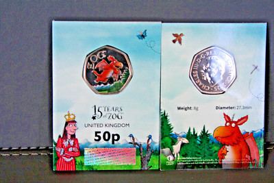 2025 ZOG decal colour 50p coin🐉🐲 | eBay UK