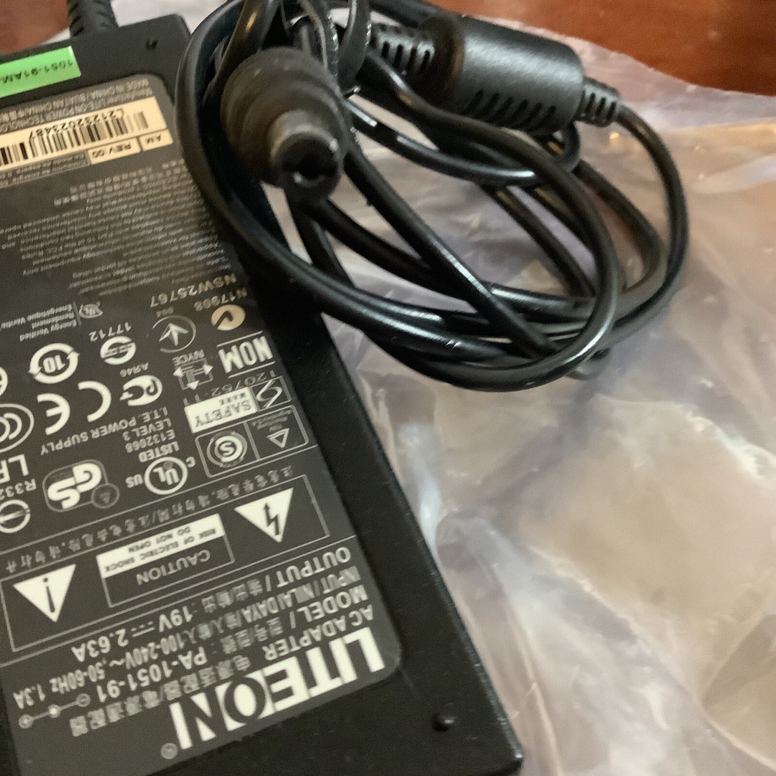 LITEON AC Power Adapter Model PA-1051-91 Output 19V 2.63A TESTED ...