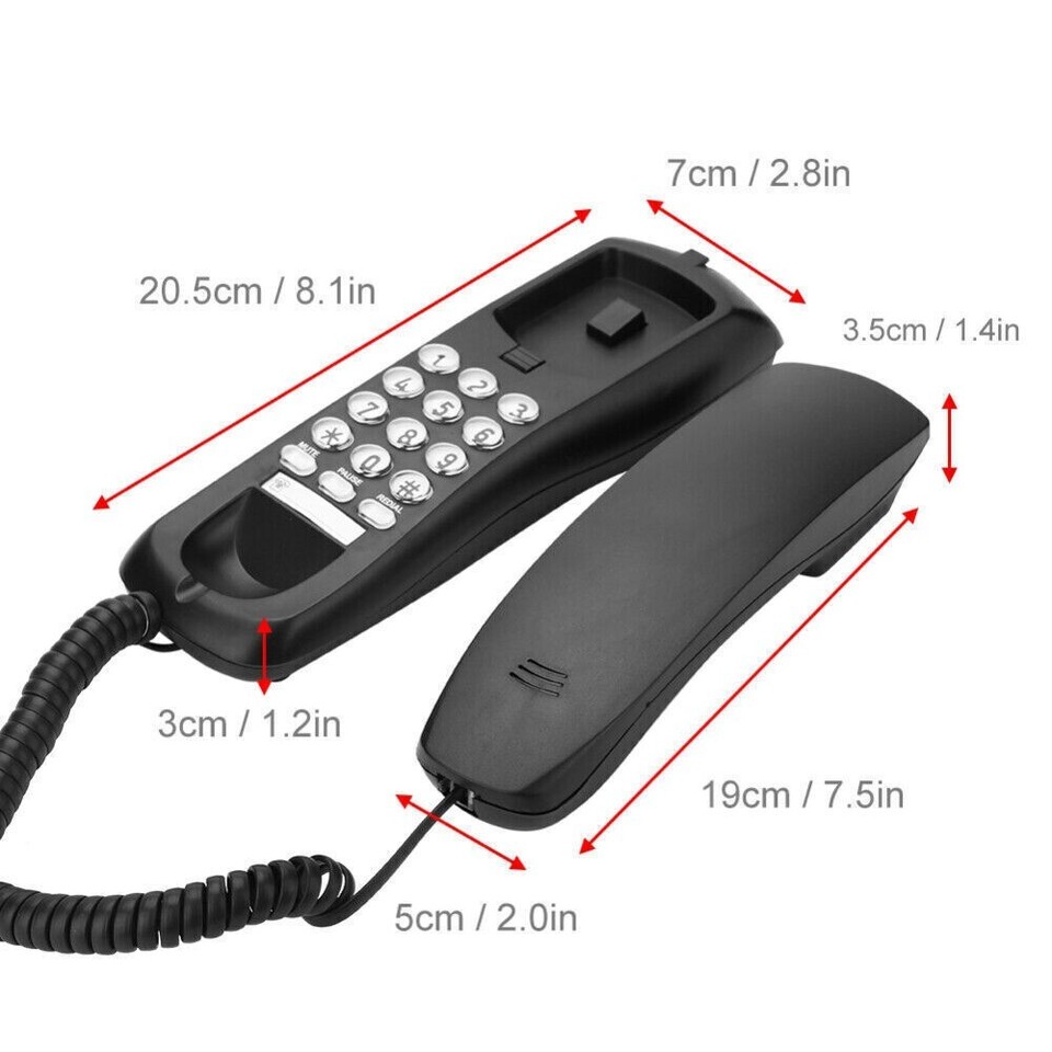 Wall Mounted Corded Phone Landline House Phones Wired Telephone Home ...