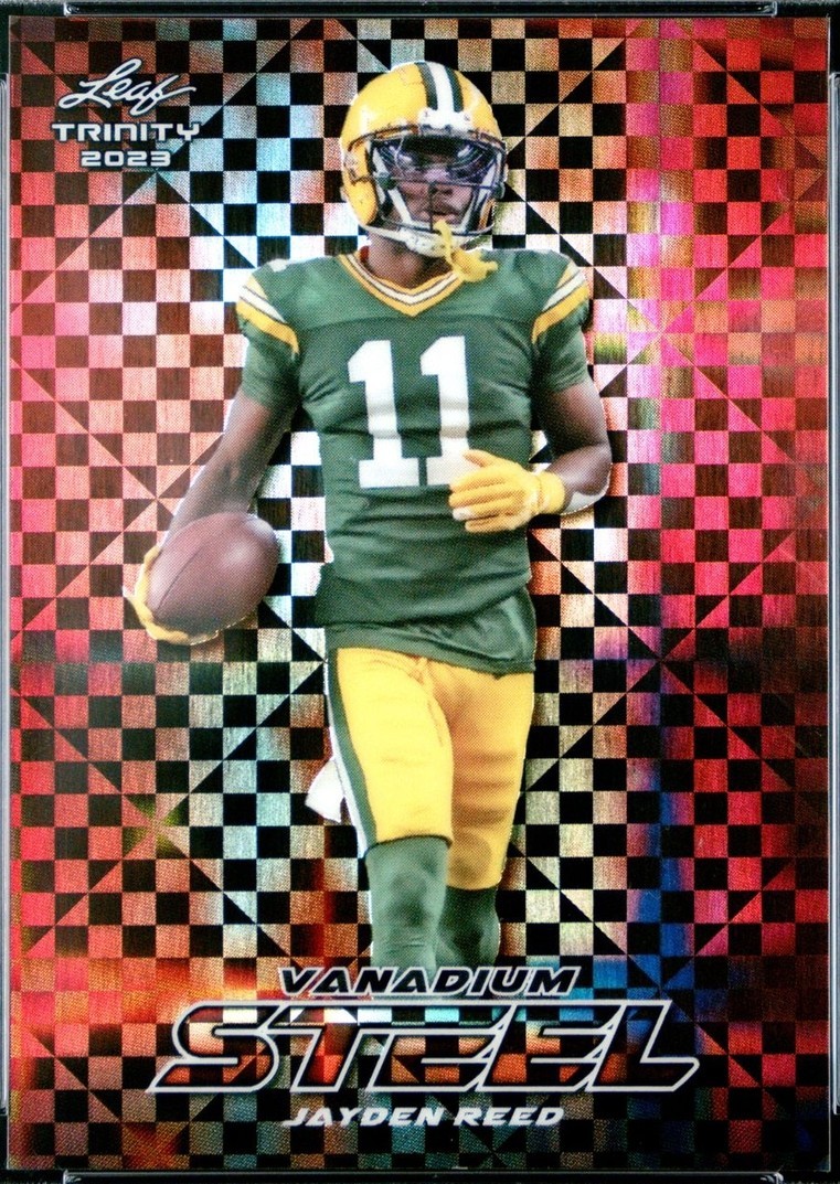 2023 Leaf Trinity - Trinity Steel Jayden Reed #S-46 Orange Vanadium ...