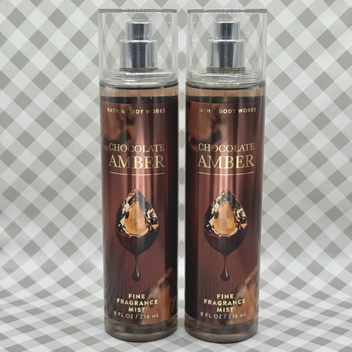 2x Bath & Body Works CHOCOLATE AMBER Fine Fragrance Mist 8oz Spray ...