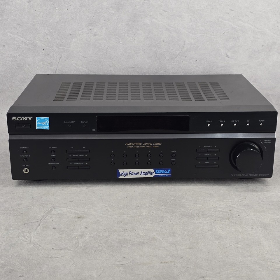Vintage SONY STR-DE197 Audio Video Receiver Stereo Amplifier FM/AM ...