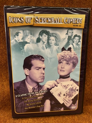 Icons of Screwball Comedy - Vol. 1 (DVD, 2-Disc Set) Jean Arthur NEW ...