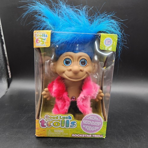 Good Luck Trolls 65th Anniversary Rock Star Troll NIB Jewel Belly ...