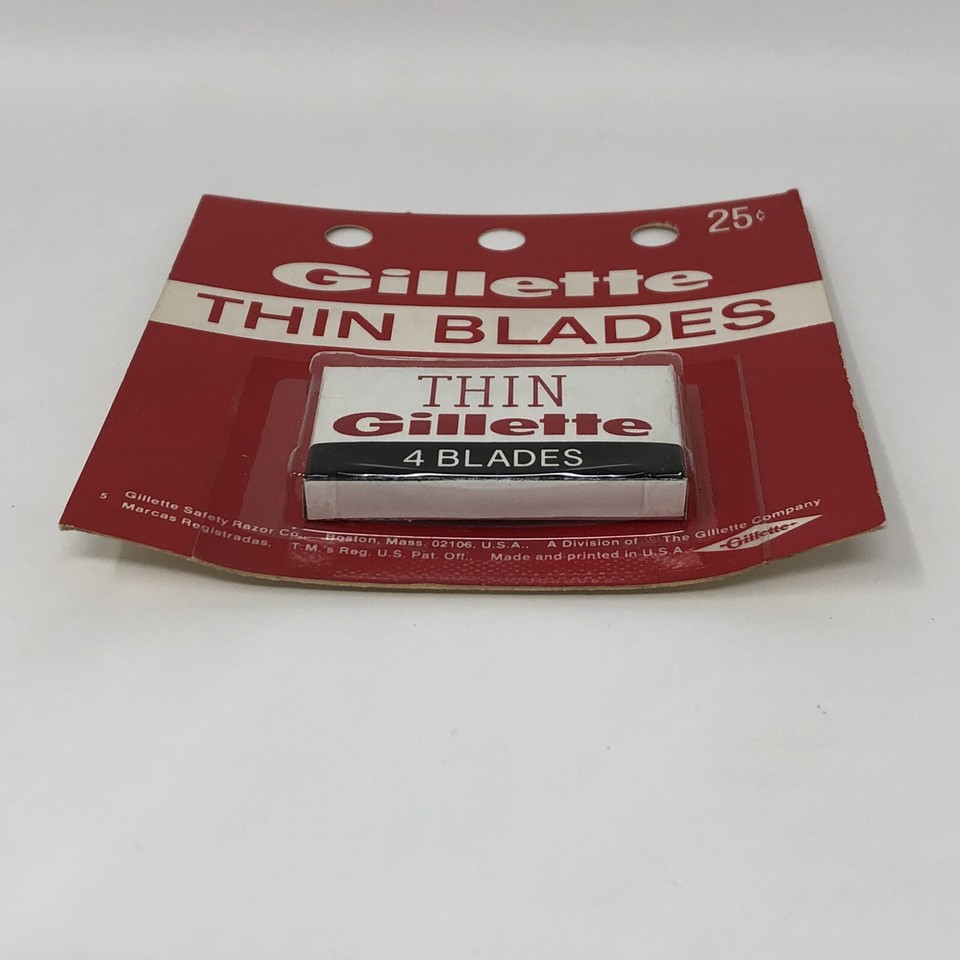 Vintage Gillette Thin Razor Blades Sealed New Old Stock 10 Blades | eBay