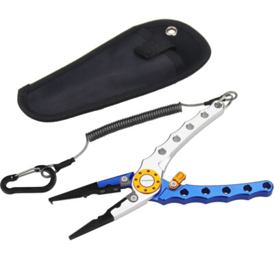 Aluminum Fishing Pliers Saltwater Braid Line Cutter Scissors Hook ...