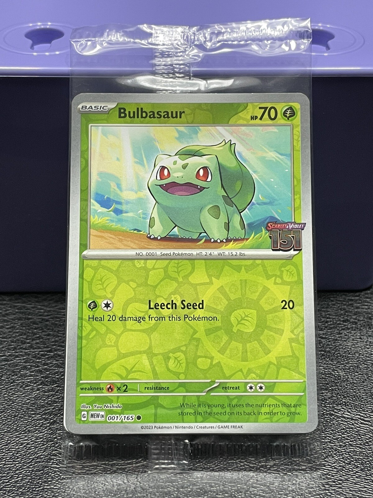 Bulbasaur 001/165 Pokemon TCG Scarlet & Violet 151 Best Buy Stamped ...