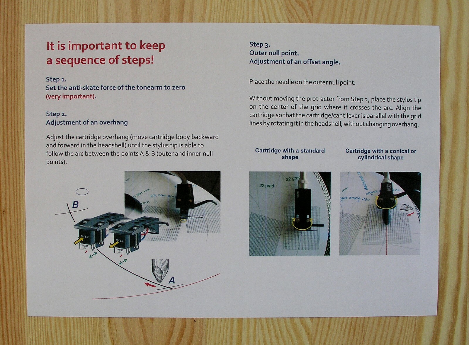 Cartridge Alignment Protractor for Denon DP-300F Turntable Tonearm | eBay