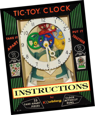 Hubley Mfr Co 1965 Tic Toy Clock English + Spanish INSTRUCTIONS (Only ...