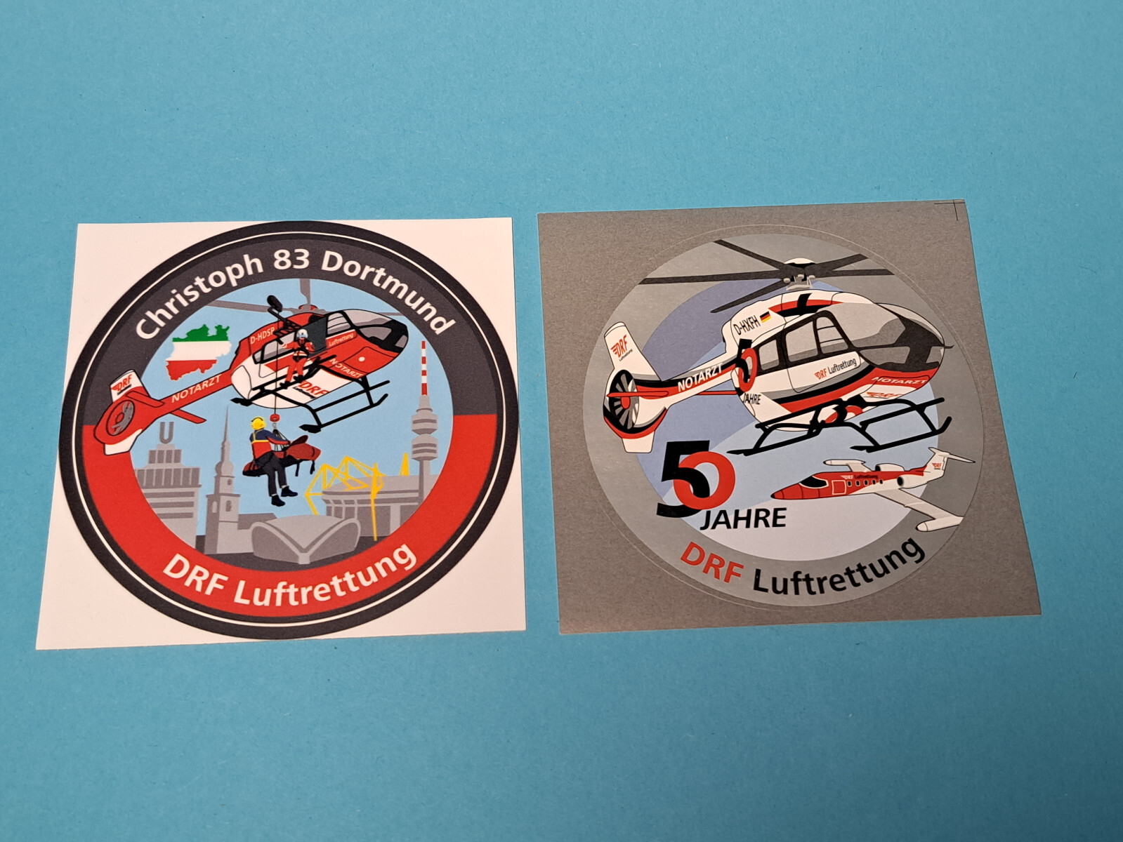 2 Stk Aufkleber Sticker Luftrettung RTH HEMS DRF 50
