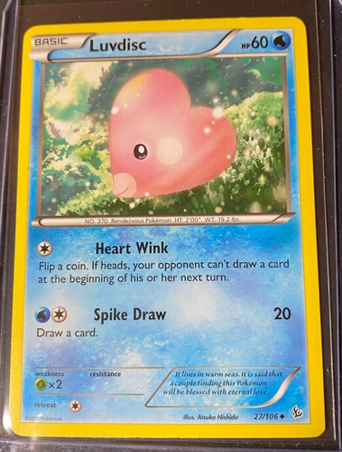 Luvdisc - 27/106 - Uncommon Flashfire Pokemon Unlimited | eBay