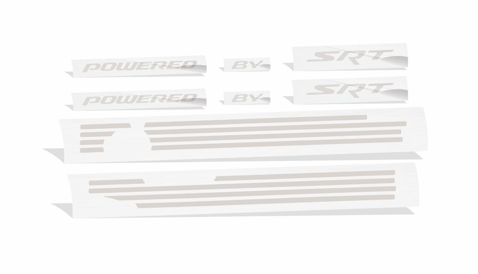POWERED BY SRT Engine Cover Decals Charger and Challenger Scat Pack | eBay