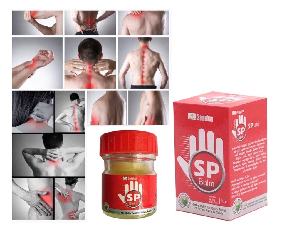 Samahan Ayurveda Herbal SP Balm - Pain Cold Flu Headaches Relief (Sri ...