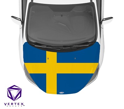 Sweden Country Flag Hood Wrap Weatherproof Vinyl Decal 50" X 60" | eBay