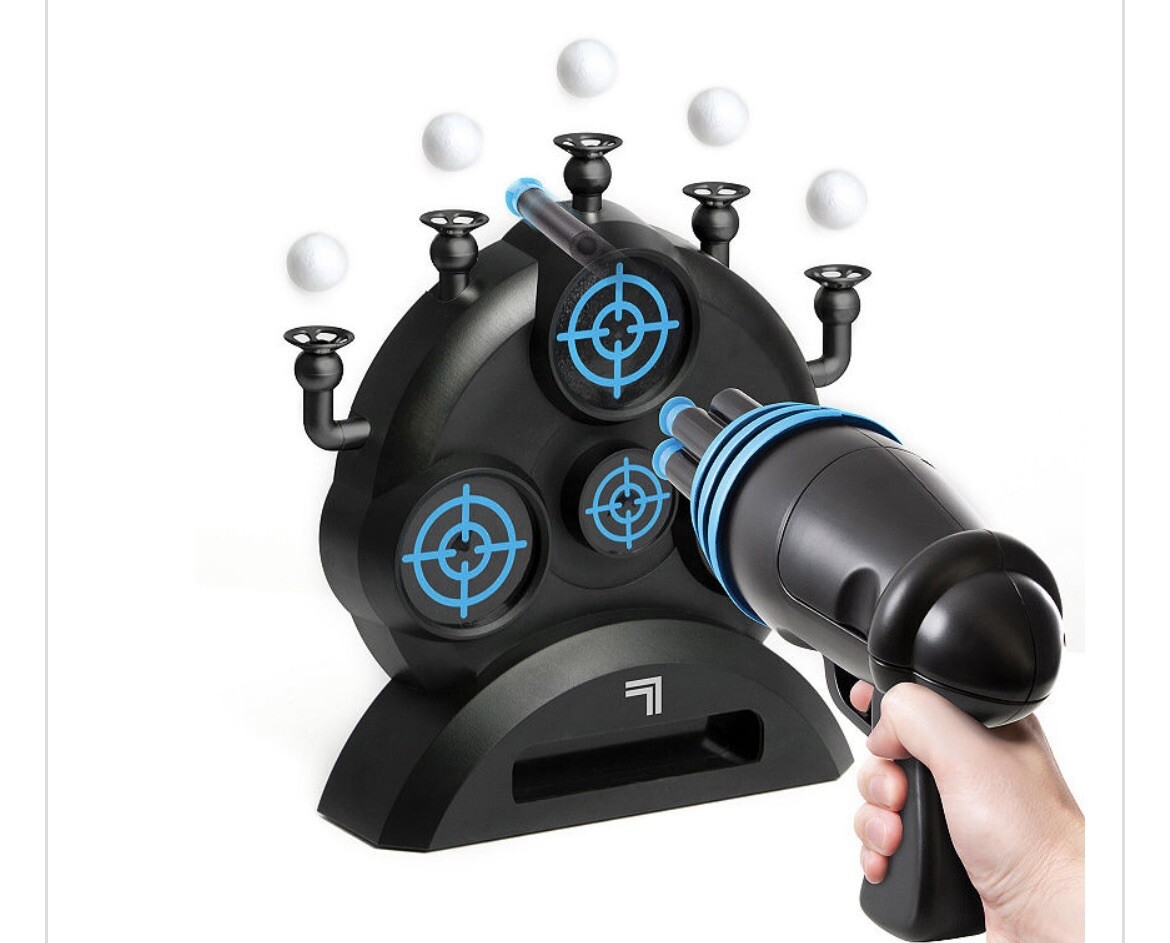 Sharper Image Hover Target + Dart Blaster Game 6 Barrel Blaster 5 ...