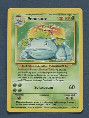 Pokemon Venusaur Base Set Holo 15/102 MP | eBay