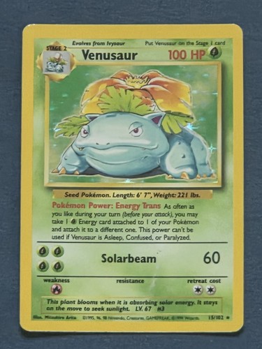 Pokemon Venusaur Base Set Holo 15/102 MP | eBay