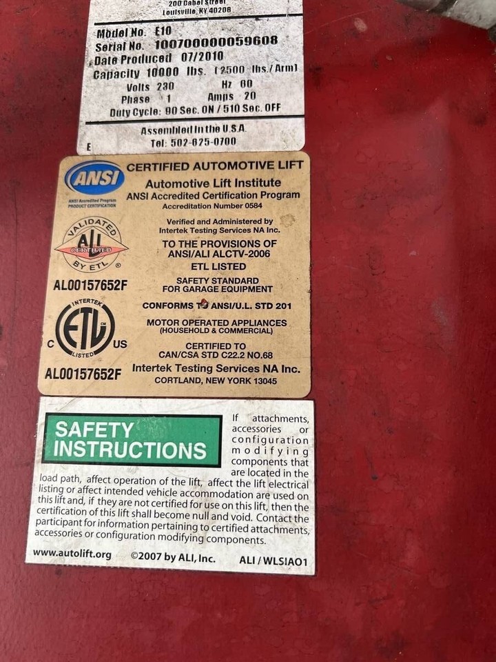 Challenger Lift Model E10 | eBay