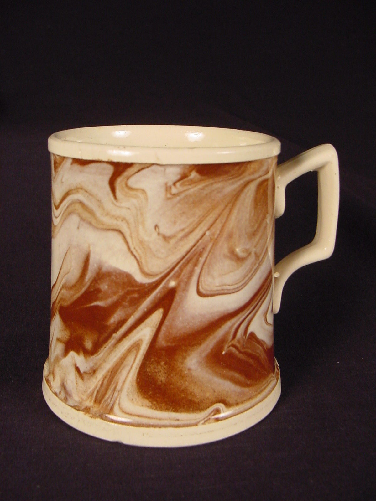 VERY RARE AGATE MUG AGATEWARE MOCHA WARE PEARLWARE STAFFORDSHIRE MINT ...