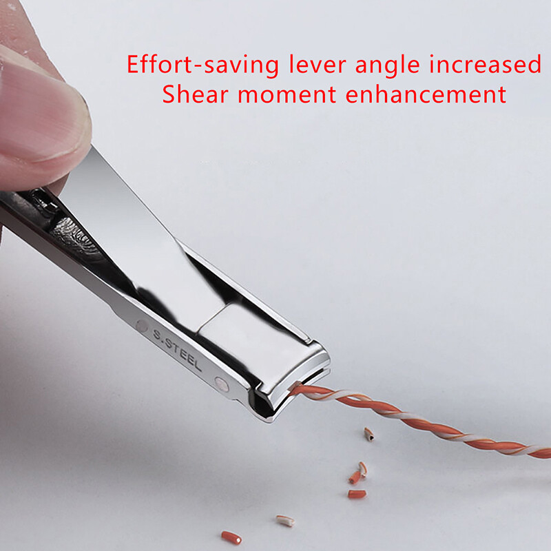 Ultra-Thin Nail Clipper Stainless Steel Foldable Nail Cutter With Nail ...
