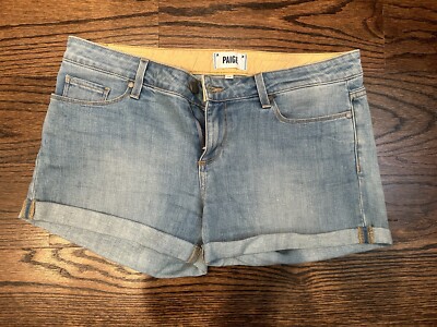 PAIGE Jimmy Jimmy Women's Size 29 Blue Denim Cuffed Shorts | eBay