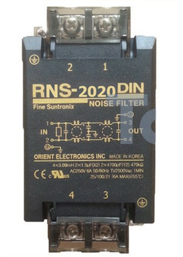 Suntronix RNS-2020-DIN Single Phase Noise Filter 250V AC/DC Max 20A ...