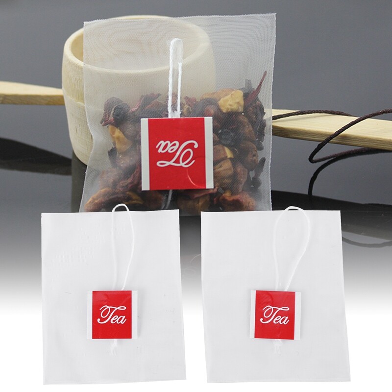 1000Pcs5.5 X 7Cm Pyramid Tea Bag Nylon Tea Bag Single String Label ...