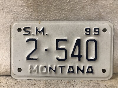 1999 Montana Motorcycle License Plate | eBay