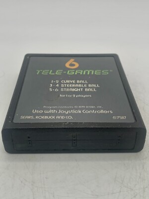Tele-Games 6 Bowling Cartridge Sears Label For Atari 2600 Tested (no ...