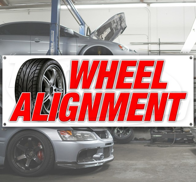 WHEEL ALIGNMENT Advertising Vinyl Banner Flag Sign Many Sizes Available ...