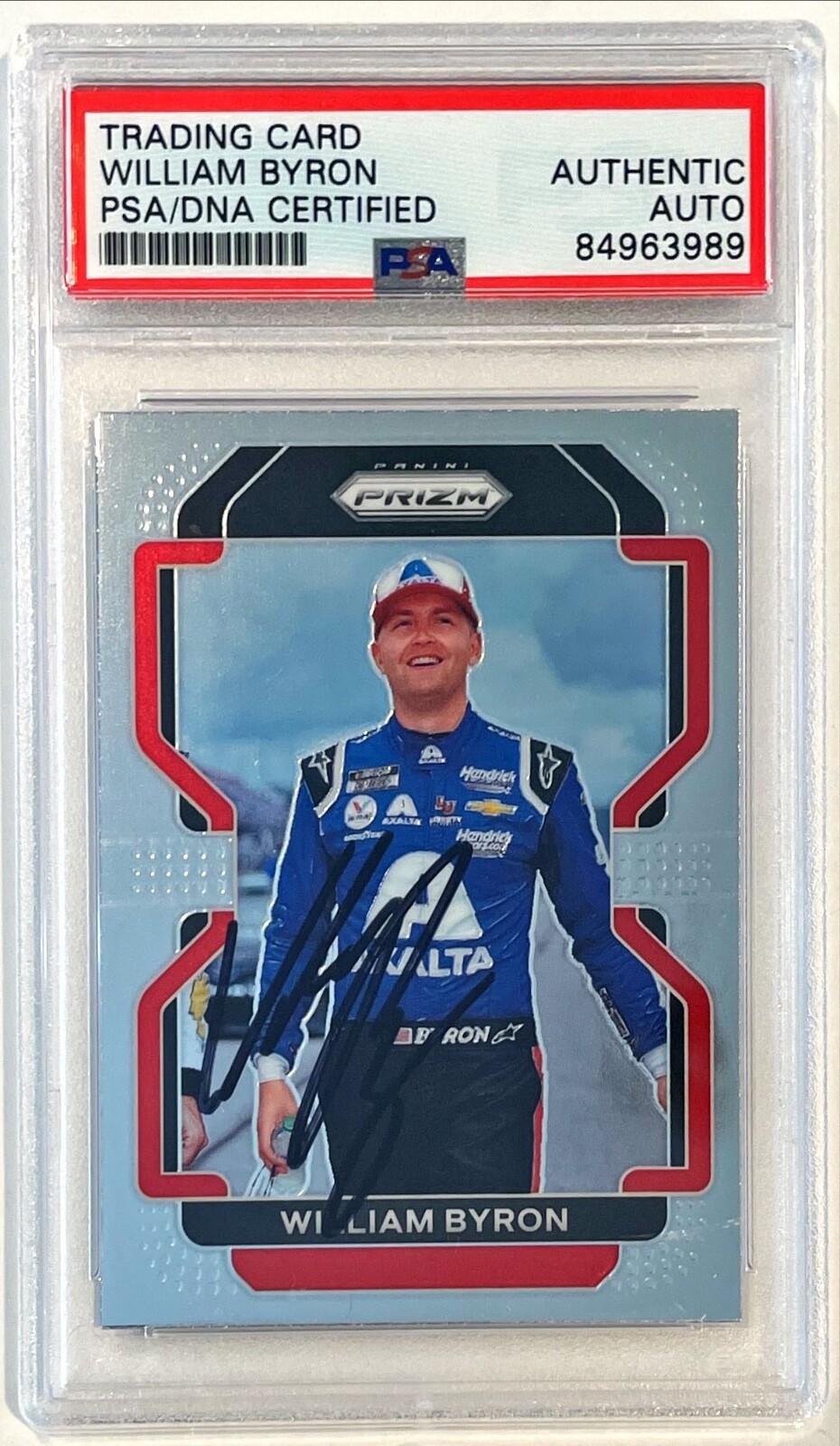 2022 Panini Prizm Racing NASCAR William Byron Signed Auto Card #34 PSA ...