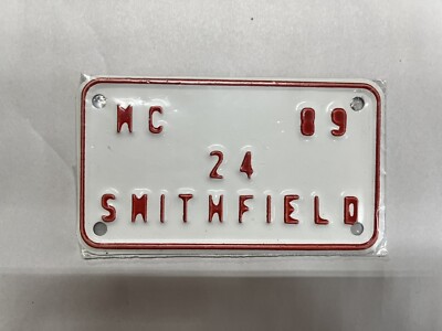 Vintage 1989 Smithfield Virginia Motorcycle License Plate - #24 | eBay