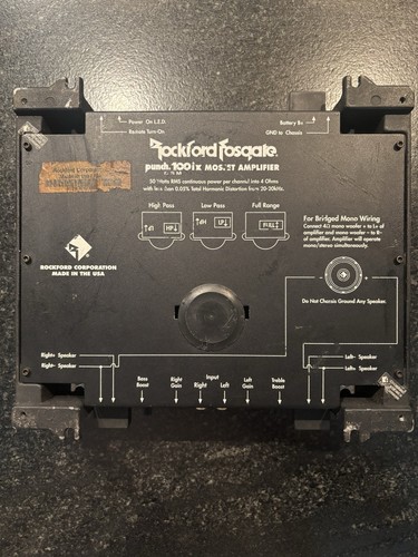 Rockford Fosgate PUNCH 100ix DSM Car Audio Amplifier 🇺🇸 OLD SCHOOL | eBay