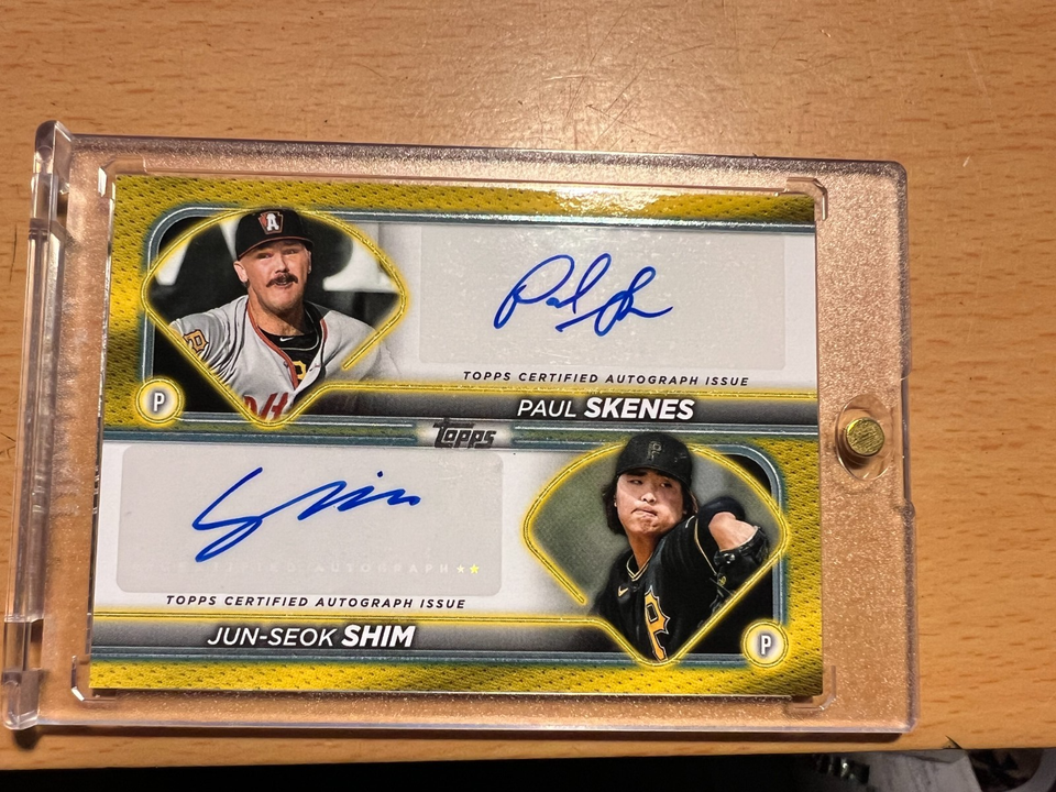 2024 Topps Pro Debut Dual Autograph LOT Paul Skenes Jun-Seok Shim #6/25 #12/25 | eBay