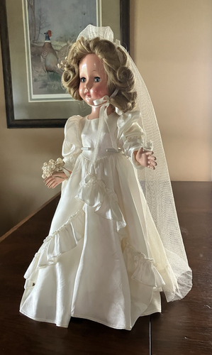 16” Original Vintage 1950s Hard Plastic Effanbee Honey Bride Doll Human ...