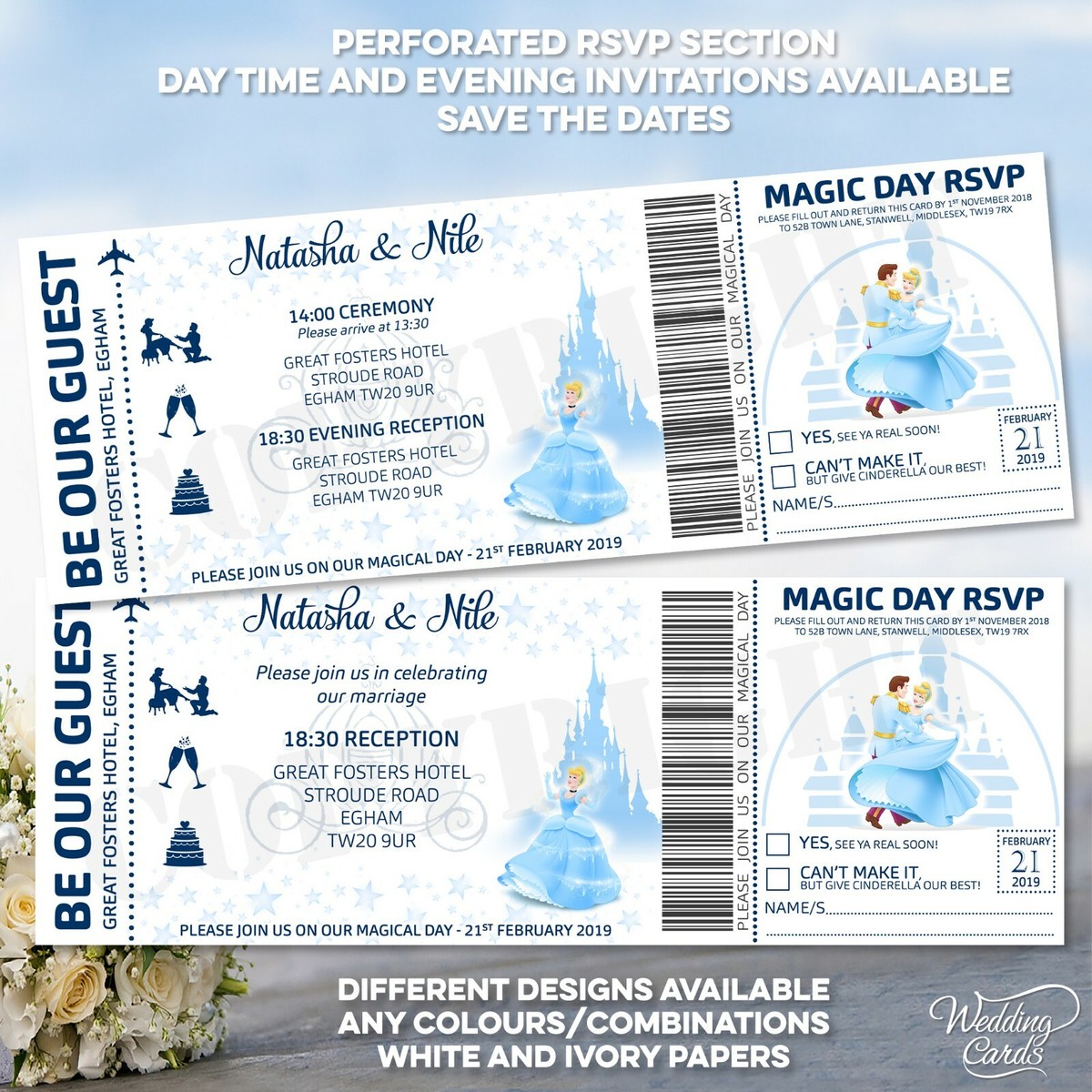Cinderella Invitations Western