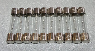 10Pcs 6.3A T6.3A Glass Fuse 3AG 6mm x 32mm Slow Blow 250V AUSTRALUX ...