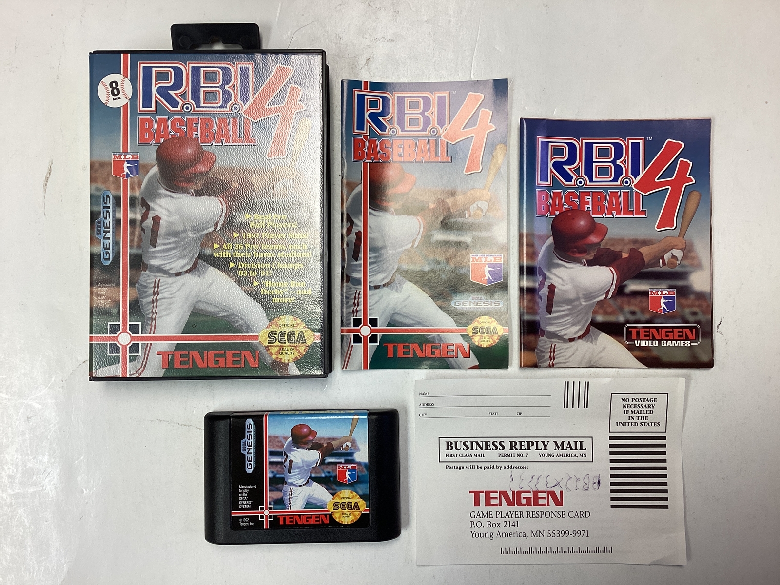 RBI Baseball 4- Sega Genesis Complete TESTED CIB w/ Reg Card and Poster ...