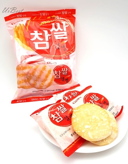 Crown Korea Rice Cracker Cookie Snack crisp and sweet taste Korean ...