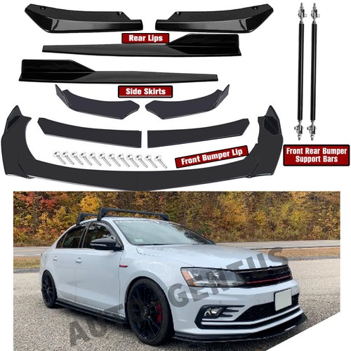 For Volkswagen Jetta Front Rear Bumper Lip Spoiler Splitter Body Kit ...