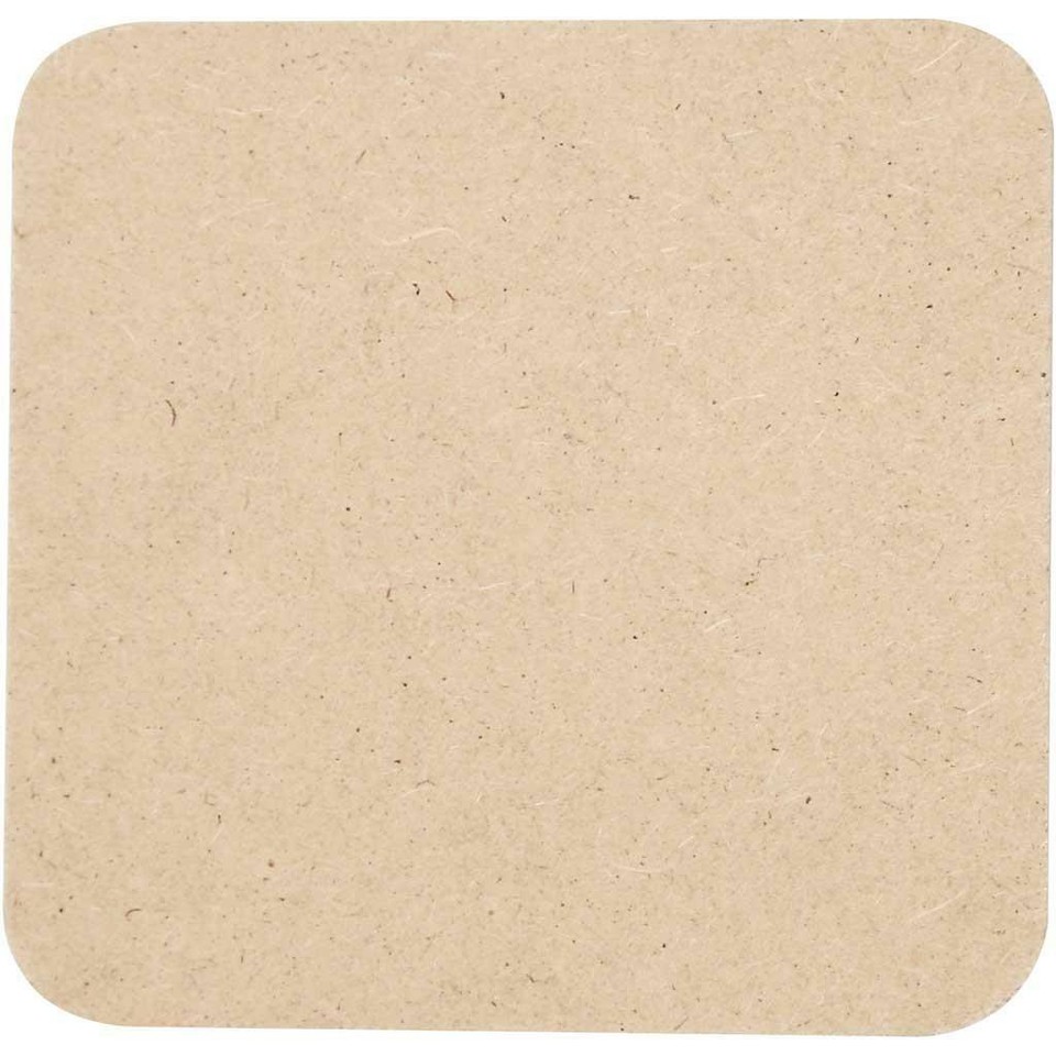 50 x MDF Wood Square Coasters Round Edge Home Decoration Crafts 10x10cm ...